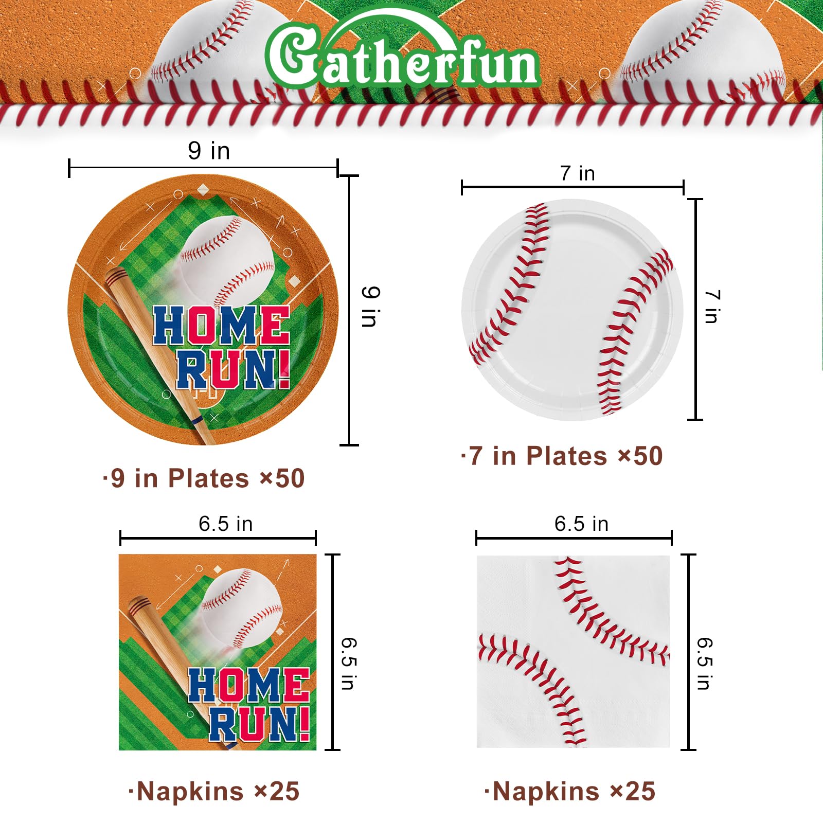 Snapklik.com : Baseball Party Supplies Kit For 50 - Complete
