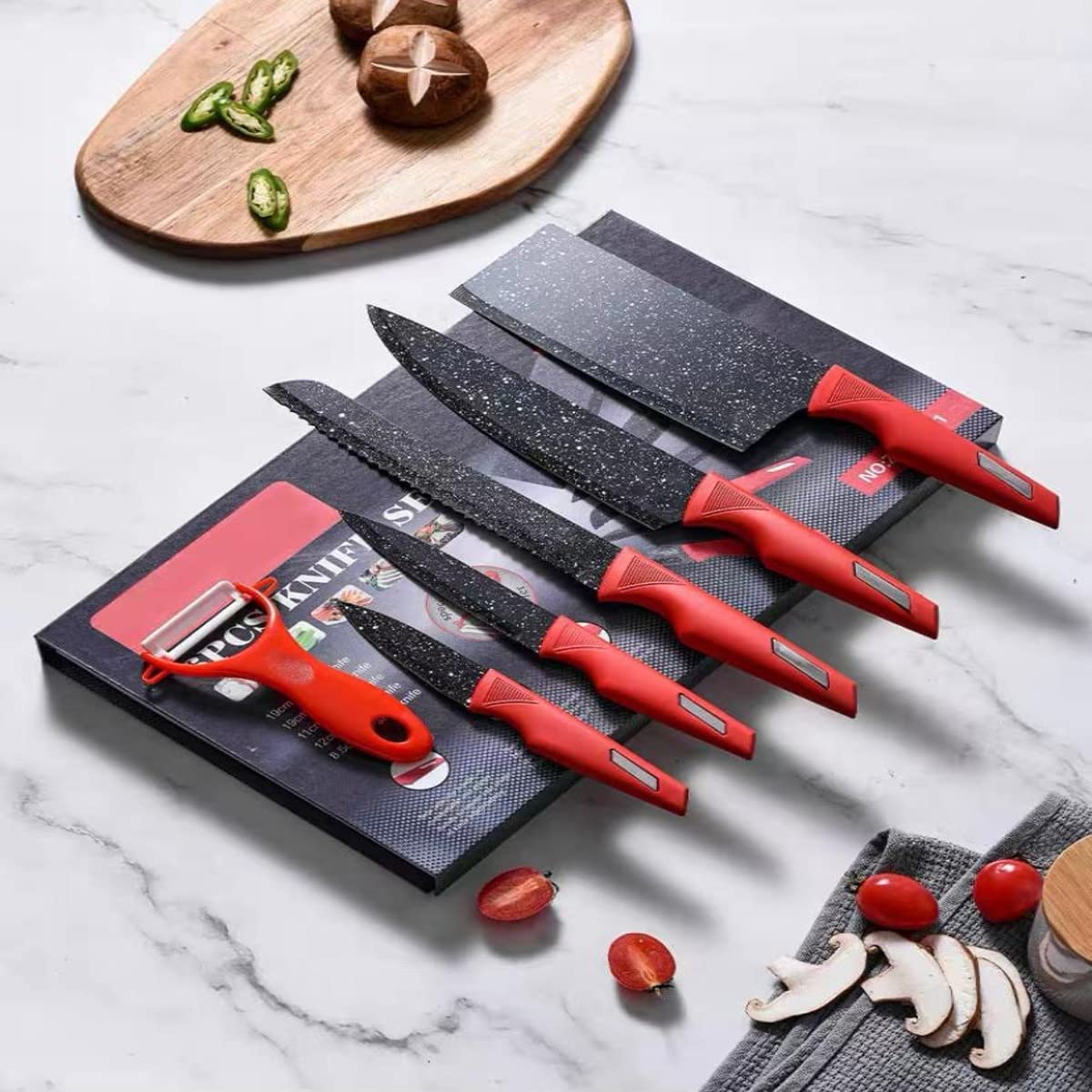 Buy bizwiz STOREKitchen Knife Set, 6 Piece Professional Stainless Steel ...