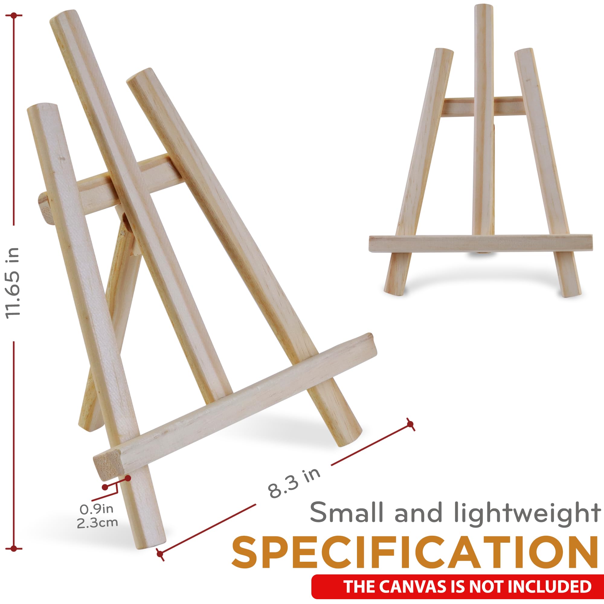Snapklik.com : DUGATO 11-inch Wood Tabletop Easel Set