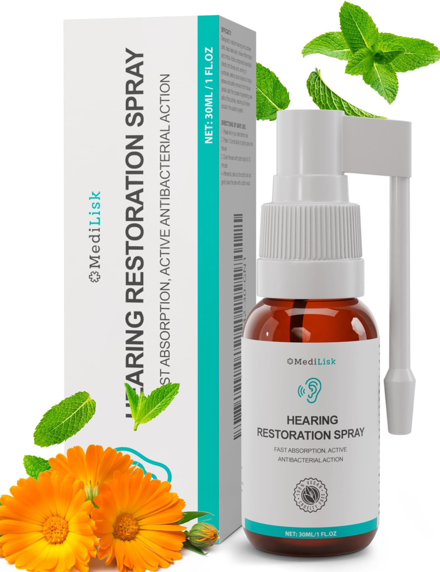 Amazon.com: Medilisk Hearing Restoration Spray – Earwax Cleaning & Ear ...