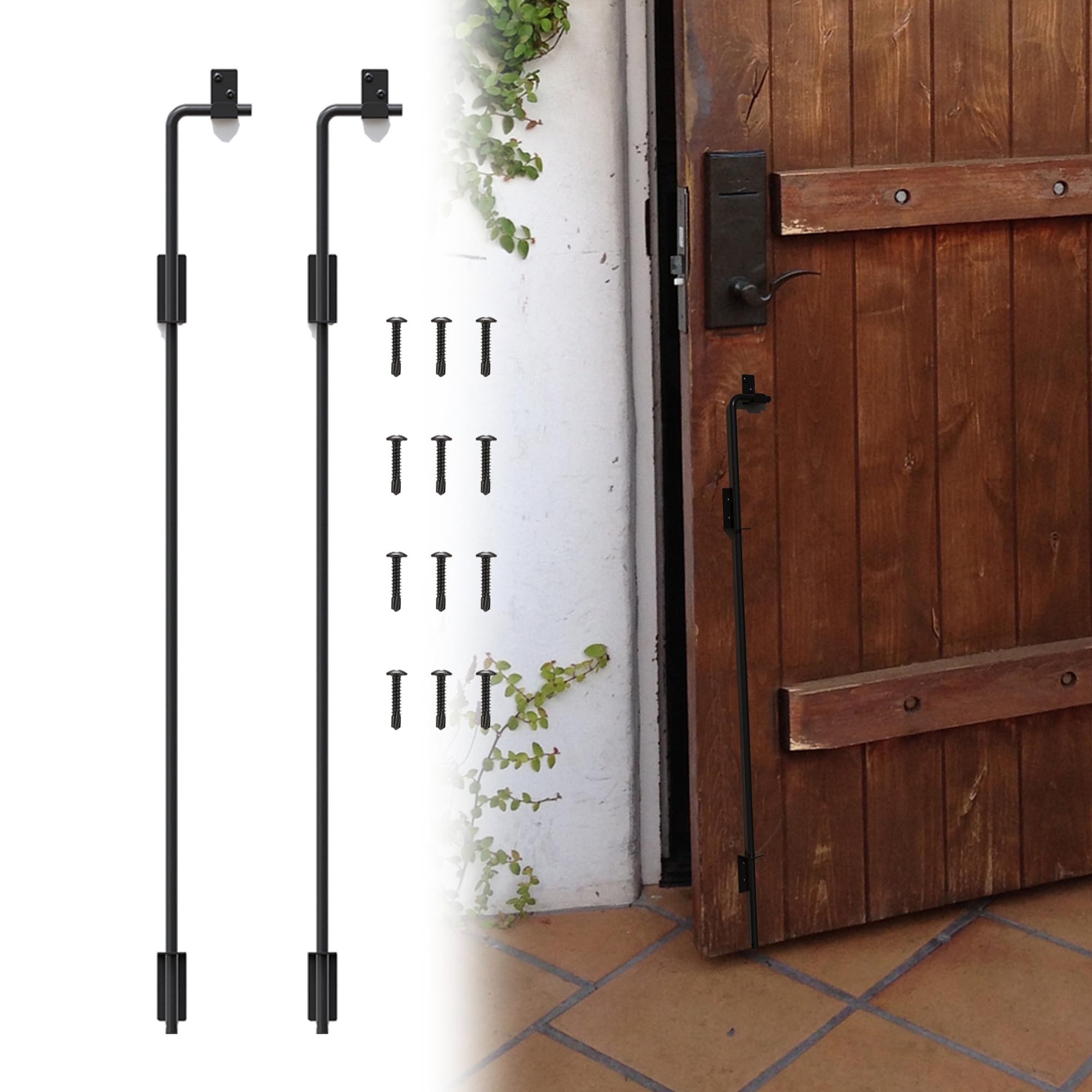 Amazon.com: Auxdee 36 inch Gate Drop Rod, Cane Bolt for Wooden Fences ...