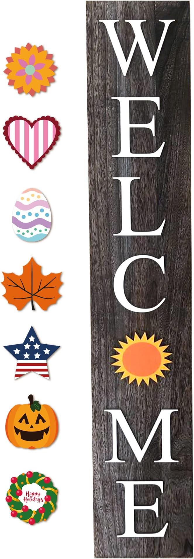 Amazon.com : ALBEN Welcome Sign For Front Door Porch With Ornamental ...