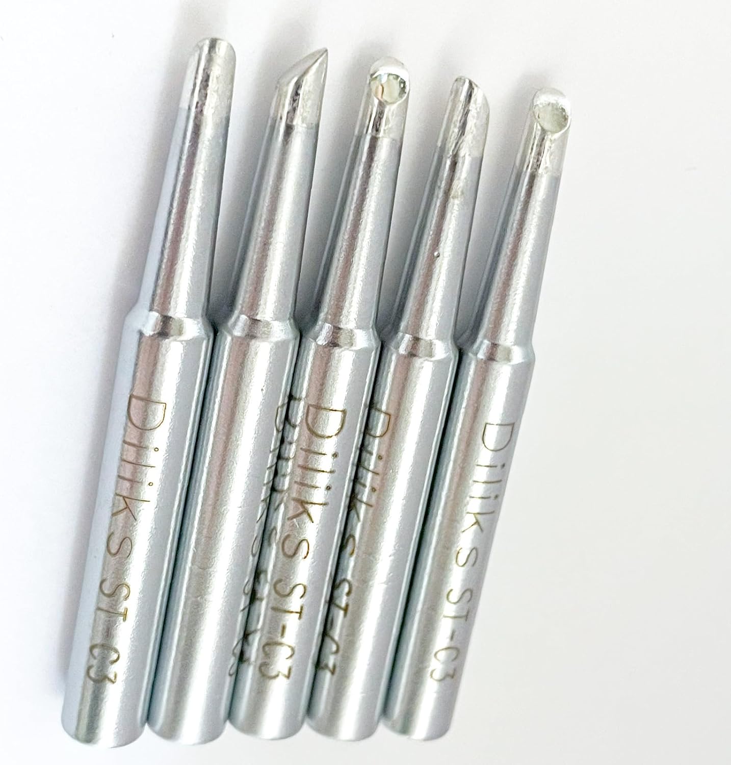 ST-C3 Soldering Iron Tips 5pcs Set, Bevel tip, For Weller ST Series Tip ...