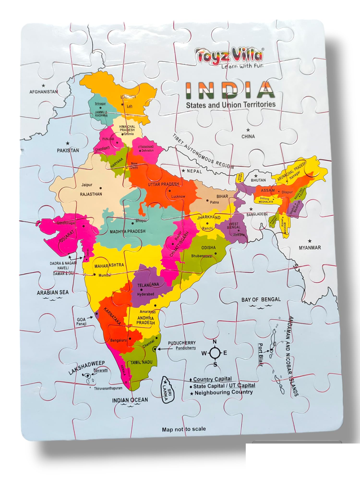 Buy ROOT KRAFT India Map Puzzles - Geography for Kids - Learning ...