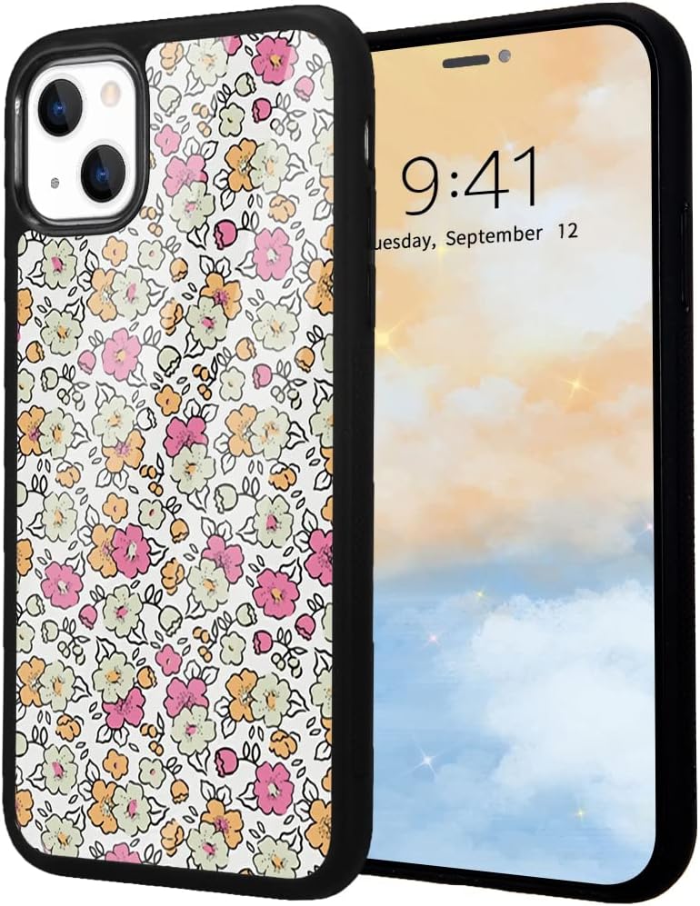 Amazon.com: iPhone 12 mini Blue Floral Aesthetic Coquette Soft Girly ...