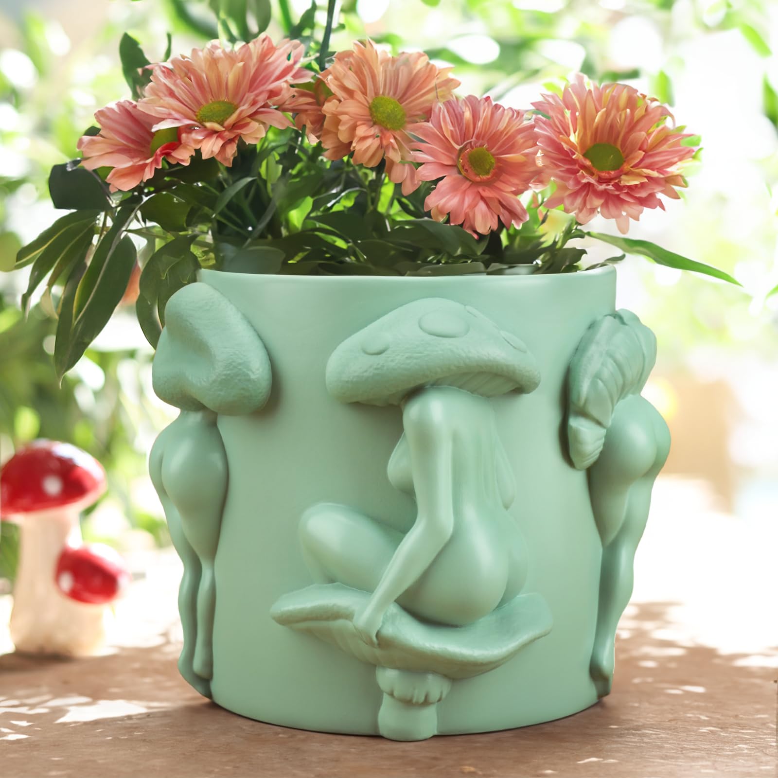 Amazon.com : GUGUGO Mushroom Female Body Planters, Quirky Unique Cute ...