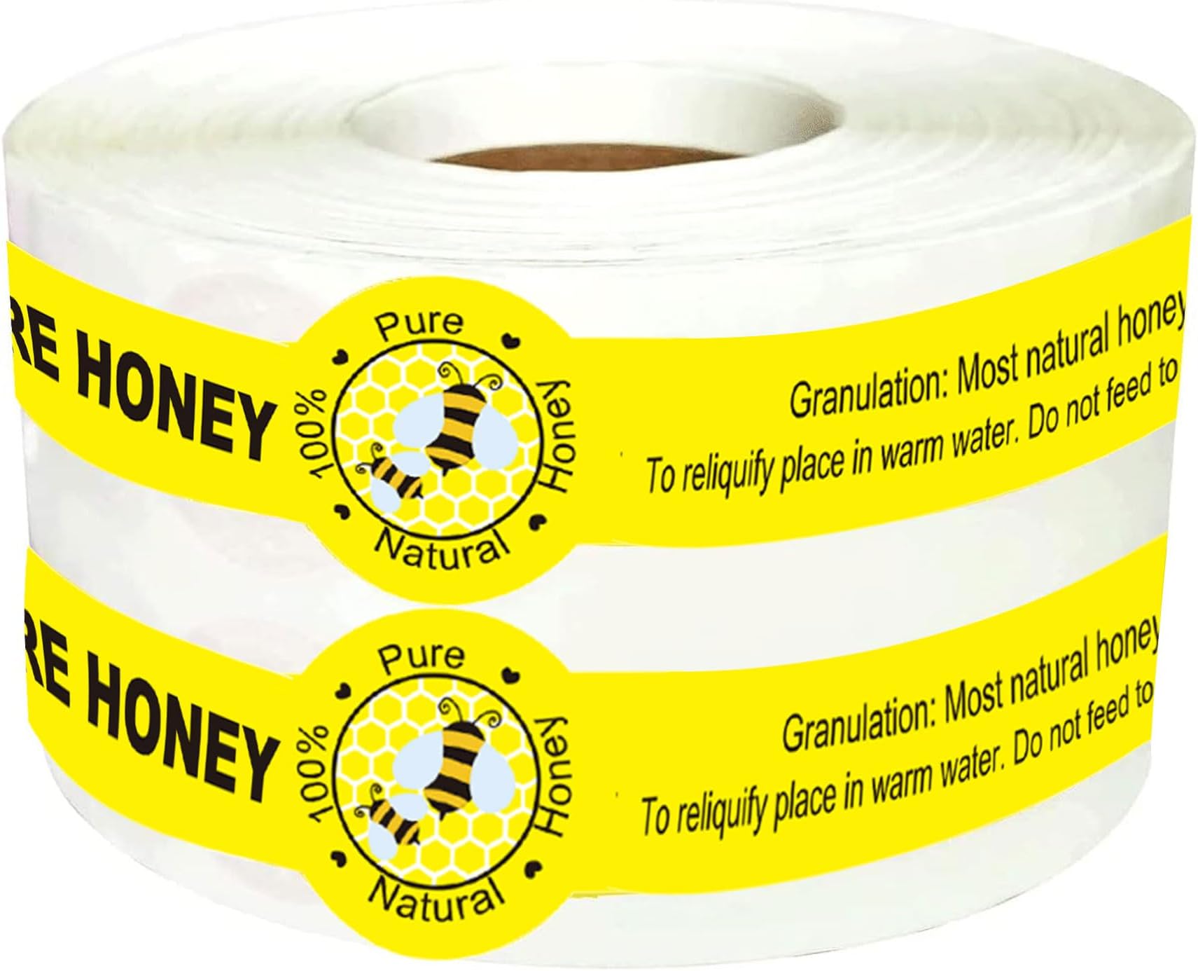 Amazon.com : Tamper Proof Pure Honey Stickers 1 x 3.5 Inches Tamper ...