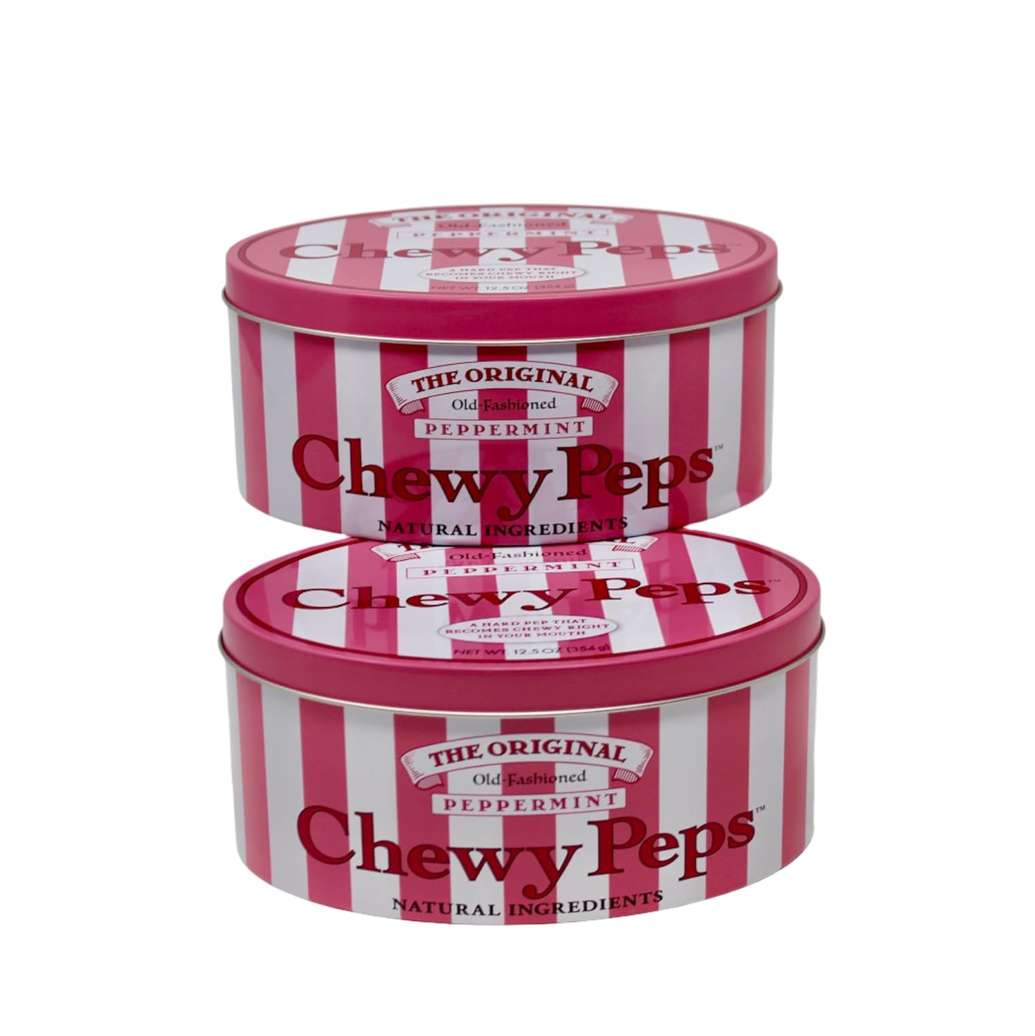 Amazon.com : The Original Chewy Peps Peppermint Gift Tin, Handcrafted ...