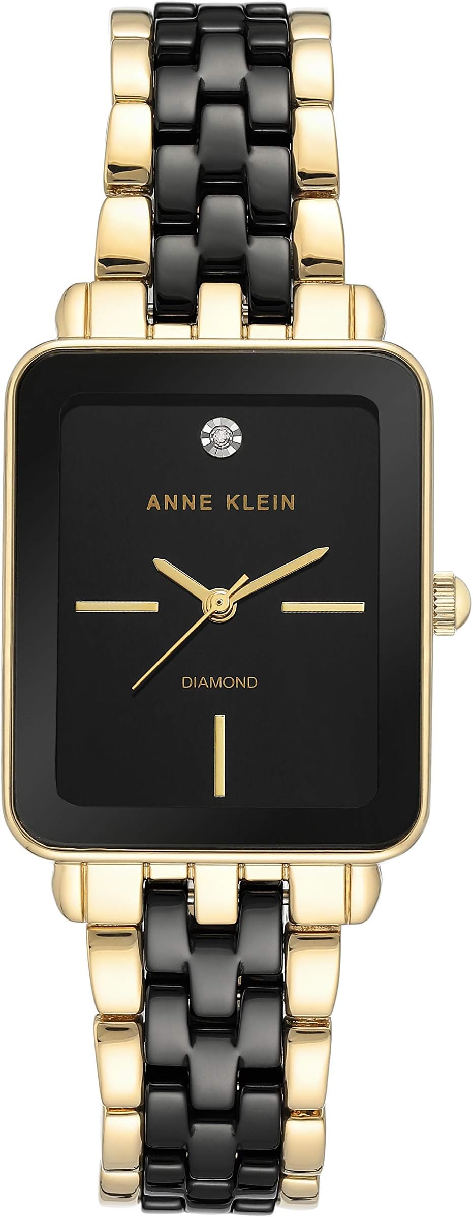 Anne Klein Quartz Analog Black Dial Ceramic Strap Watch for Women ...