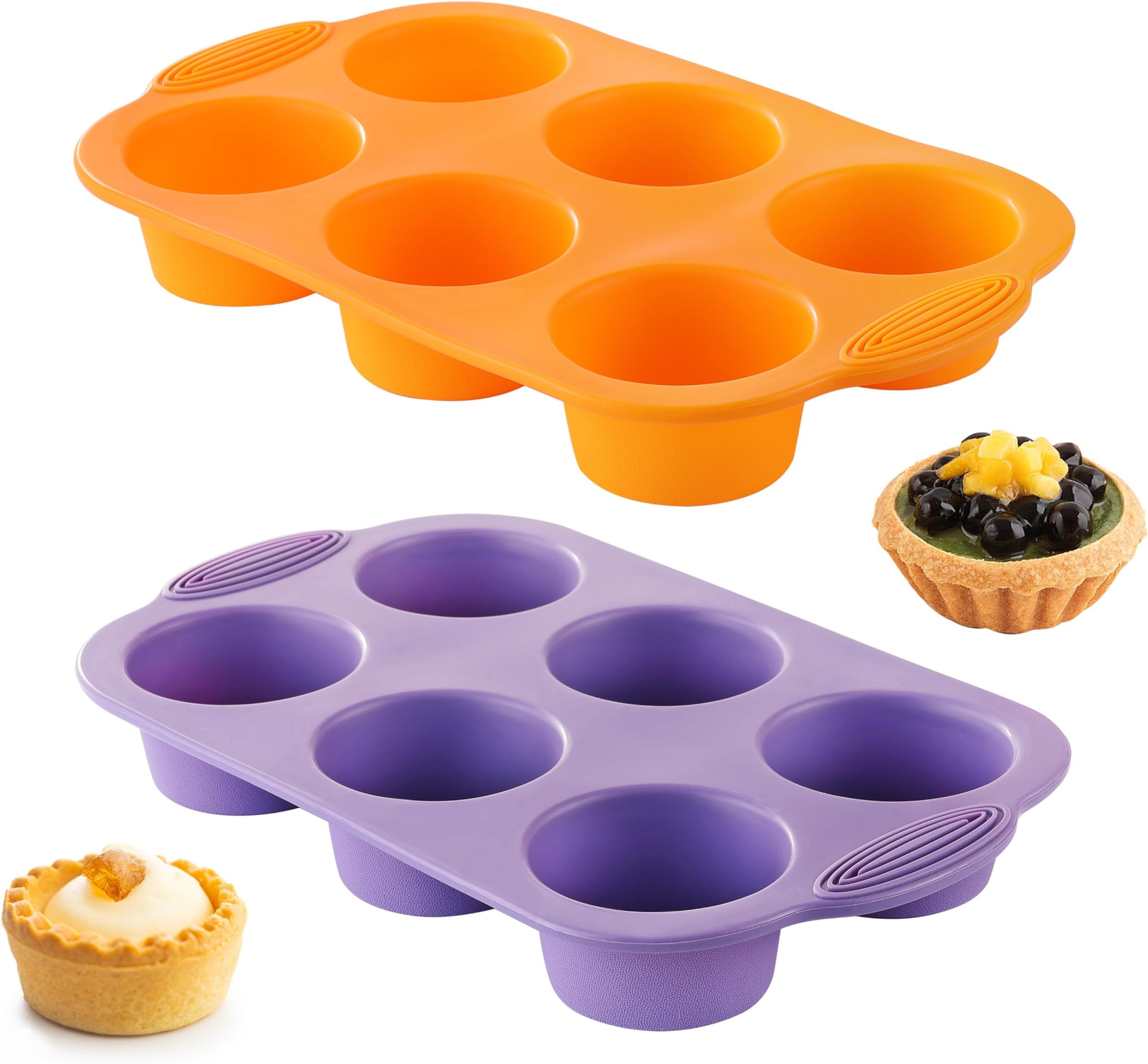 Amazon.com: SourceTon 6-Cup Silicone Muffin Mold, 3 packs of Muffin Pan ...