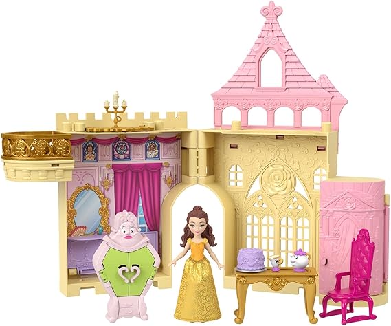 Amazon.com: Mattel Disney Princess Toys, Storytime Stackers Belle's ...