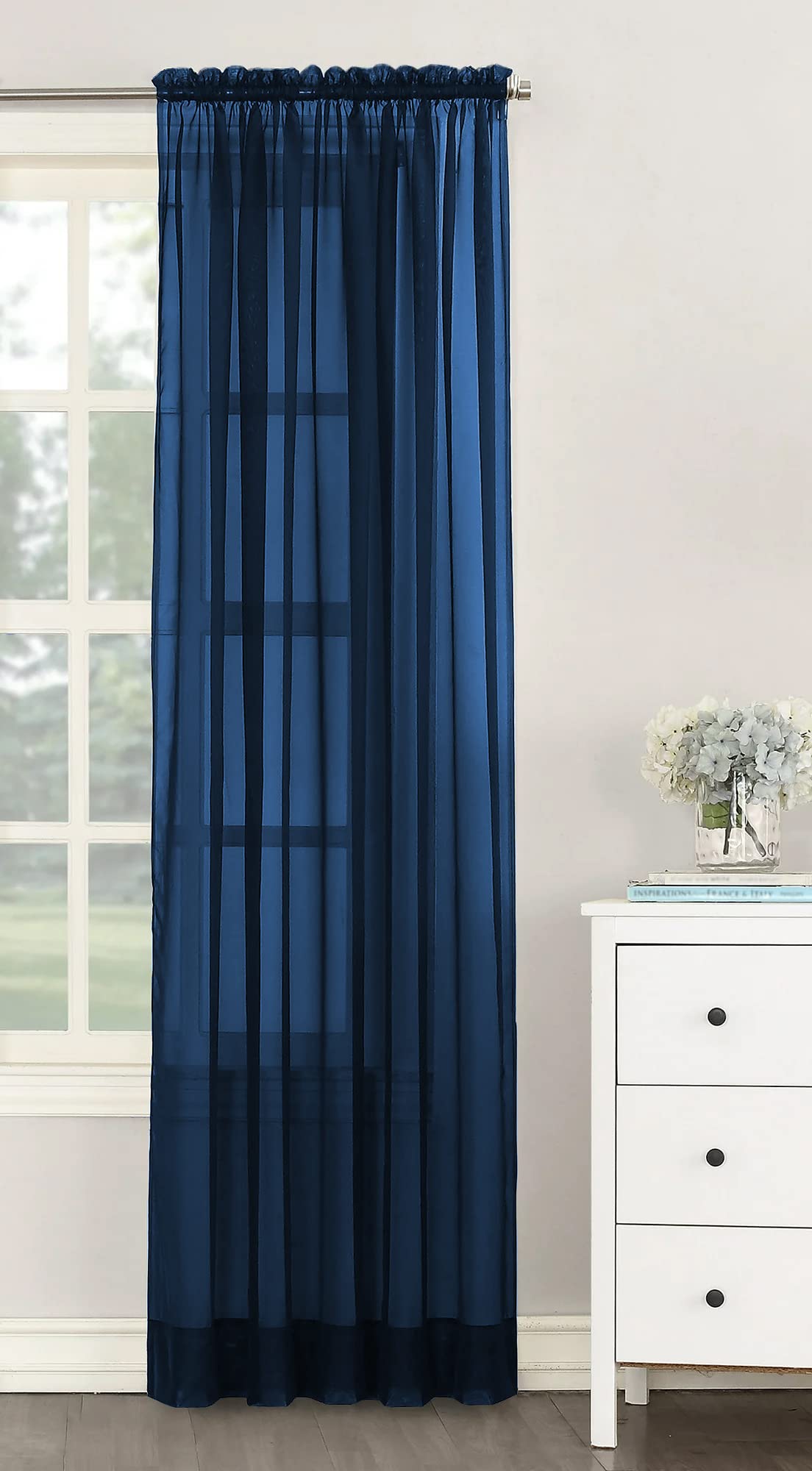NetCurtainsUK Single Plain Voile Net Curtain Sheer Panels Slot Top ...