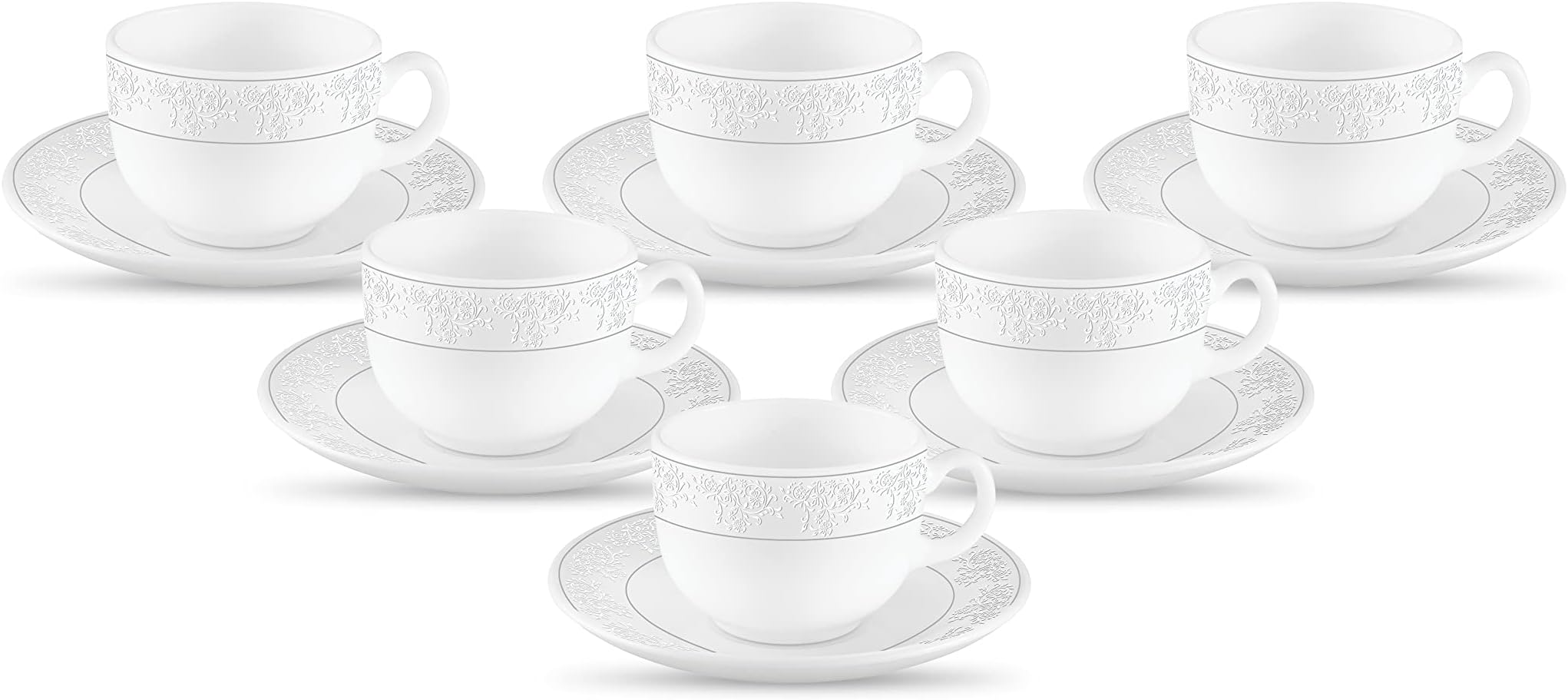 La Opala Diva, Velvett Collection Opal Glass Crockery | Cup & Saucer ...