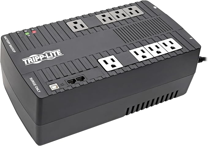 Amazon.com: Tripp Lite 700VA UPS Battery Backup Surge Protector, AVR ...