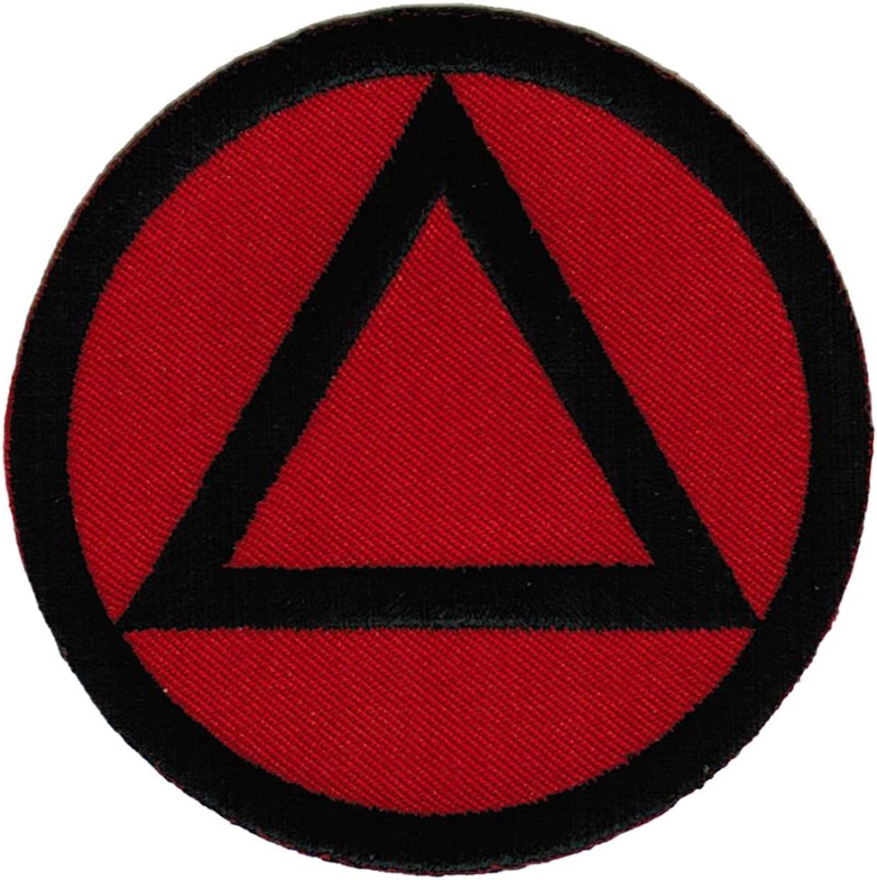 Amazon.com: Circle Triangle Sobriety Patch Embroidiered Iron-On Sober ...