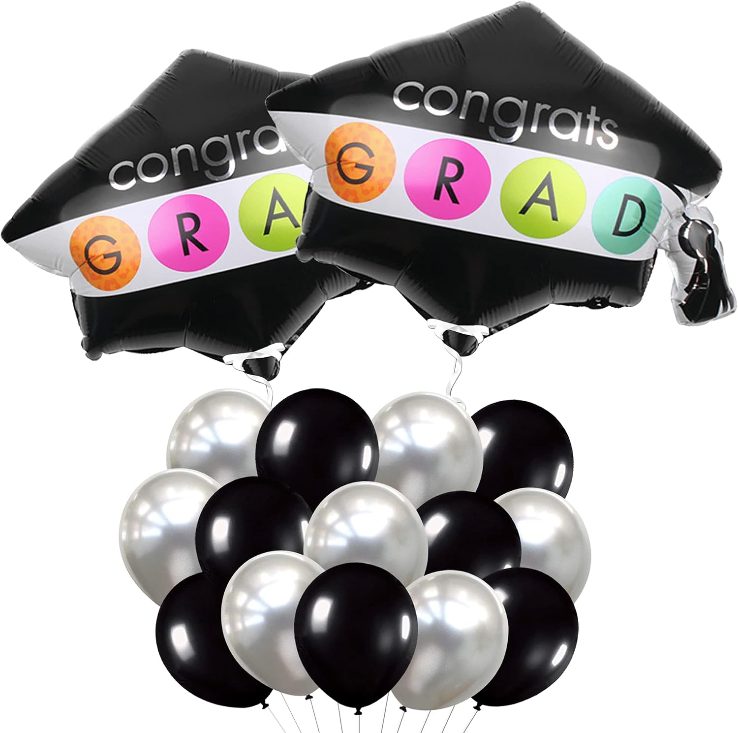 Amazon.com: KatchOn, Congrats Grad Balloon Set Pack of 16 - Large, 25 ...