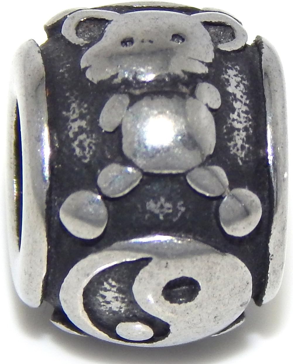 Amazon.com: ICYROSE Stainless Steel Chinese Rat Zodiac Sign Spacer ...