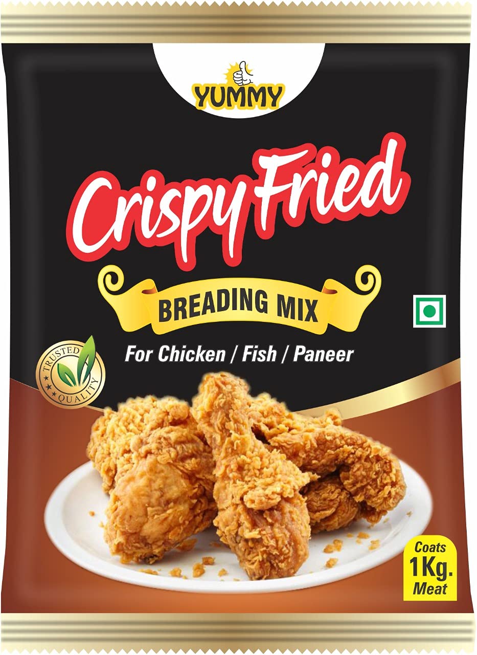 Yummy Crispy Fried®-Crispy Fry Breading Mix (For 1 Kg Chicken/Paneer ...