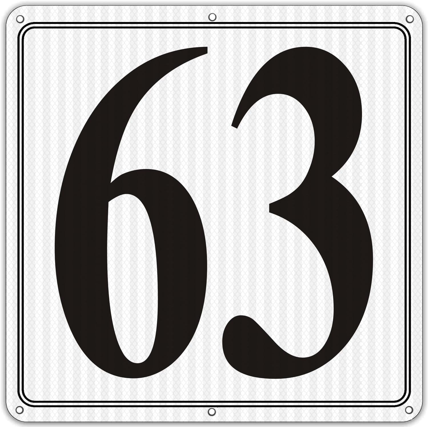 Amazon.com: i-CowFun Premium Reflective Metal Number Signs 63 ...