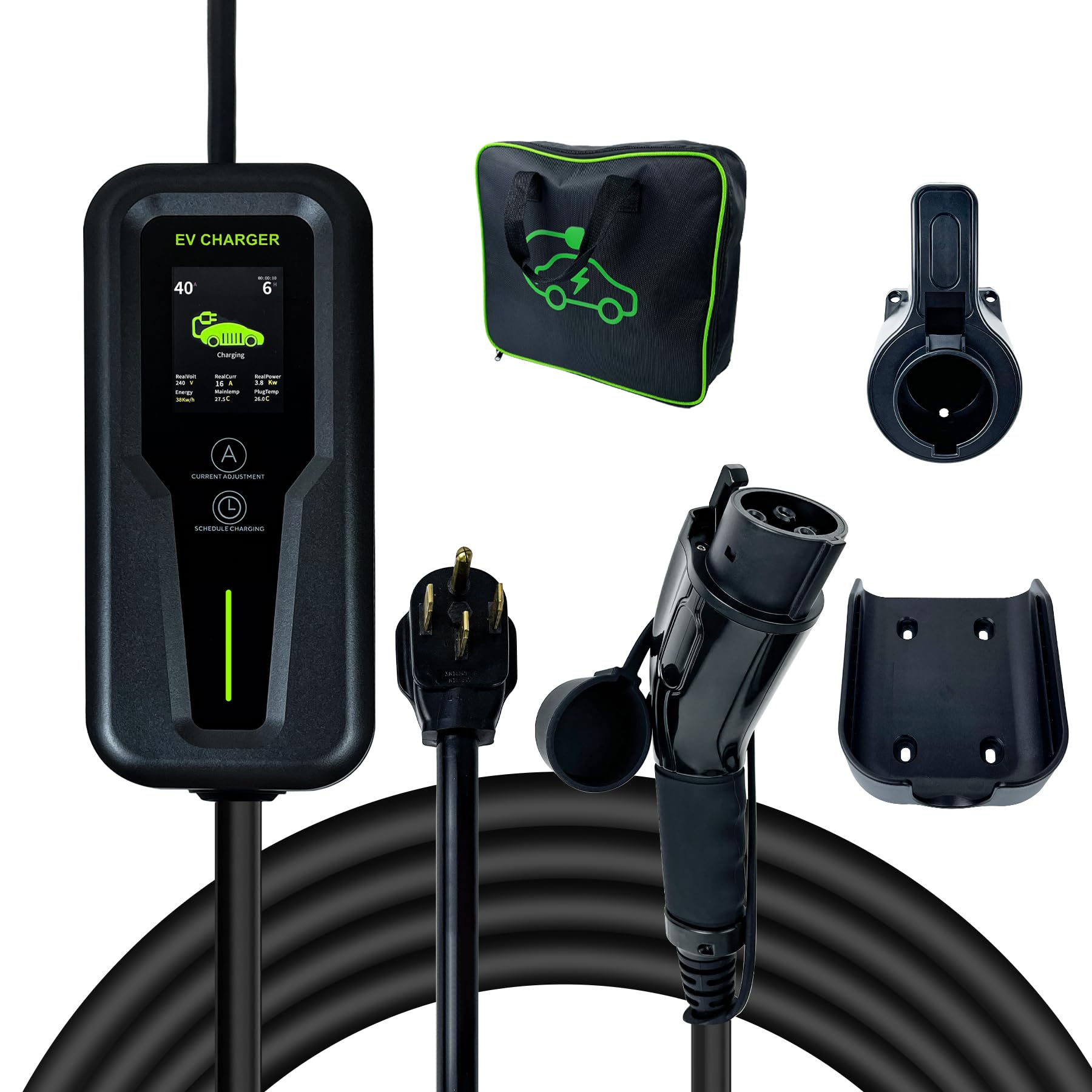 Snapklik.com : Level 2 EV Charger 40Amp, 240V, NEMA 14-50 J1772 ...