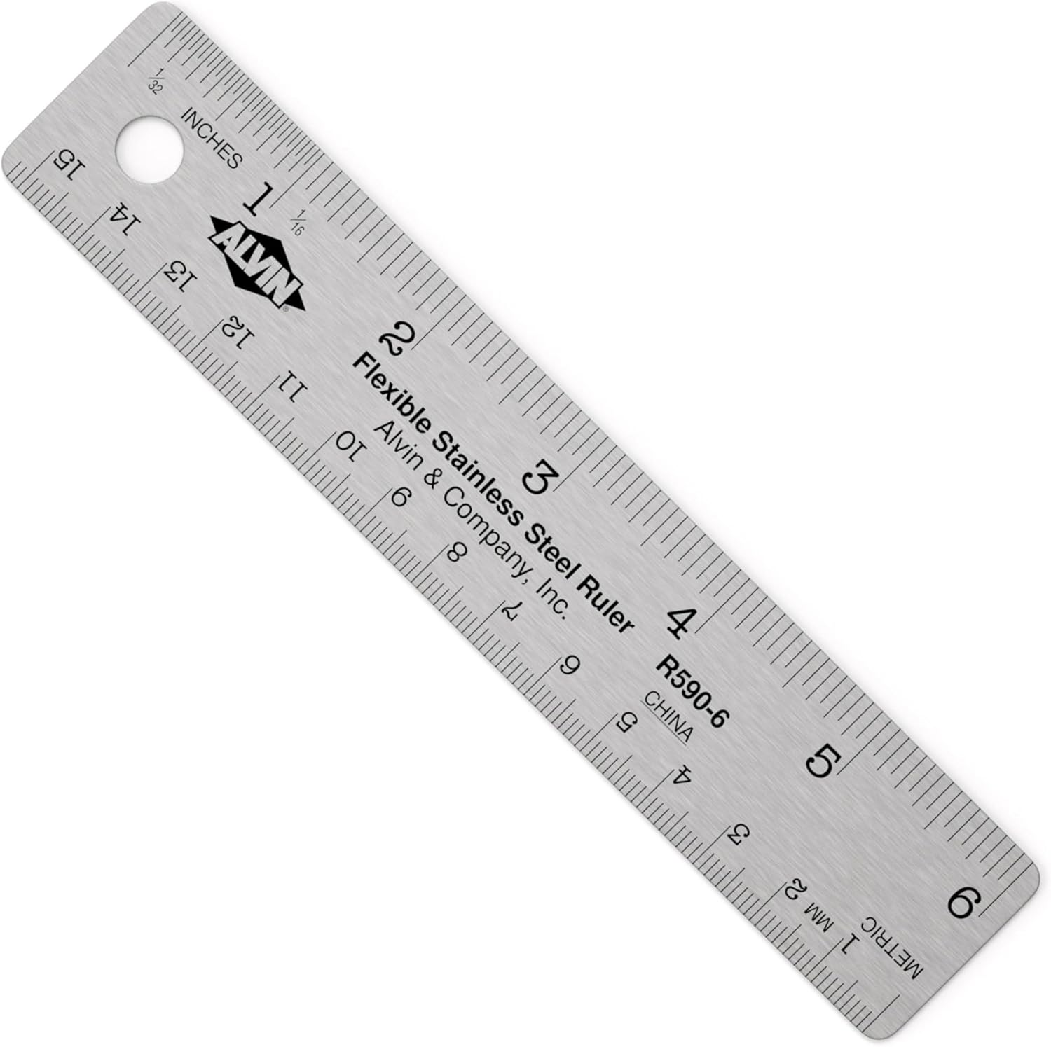 Amazon.com: Alvin, Stainless Steel Ruler, Metal, 6 Inches : Office Products
