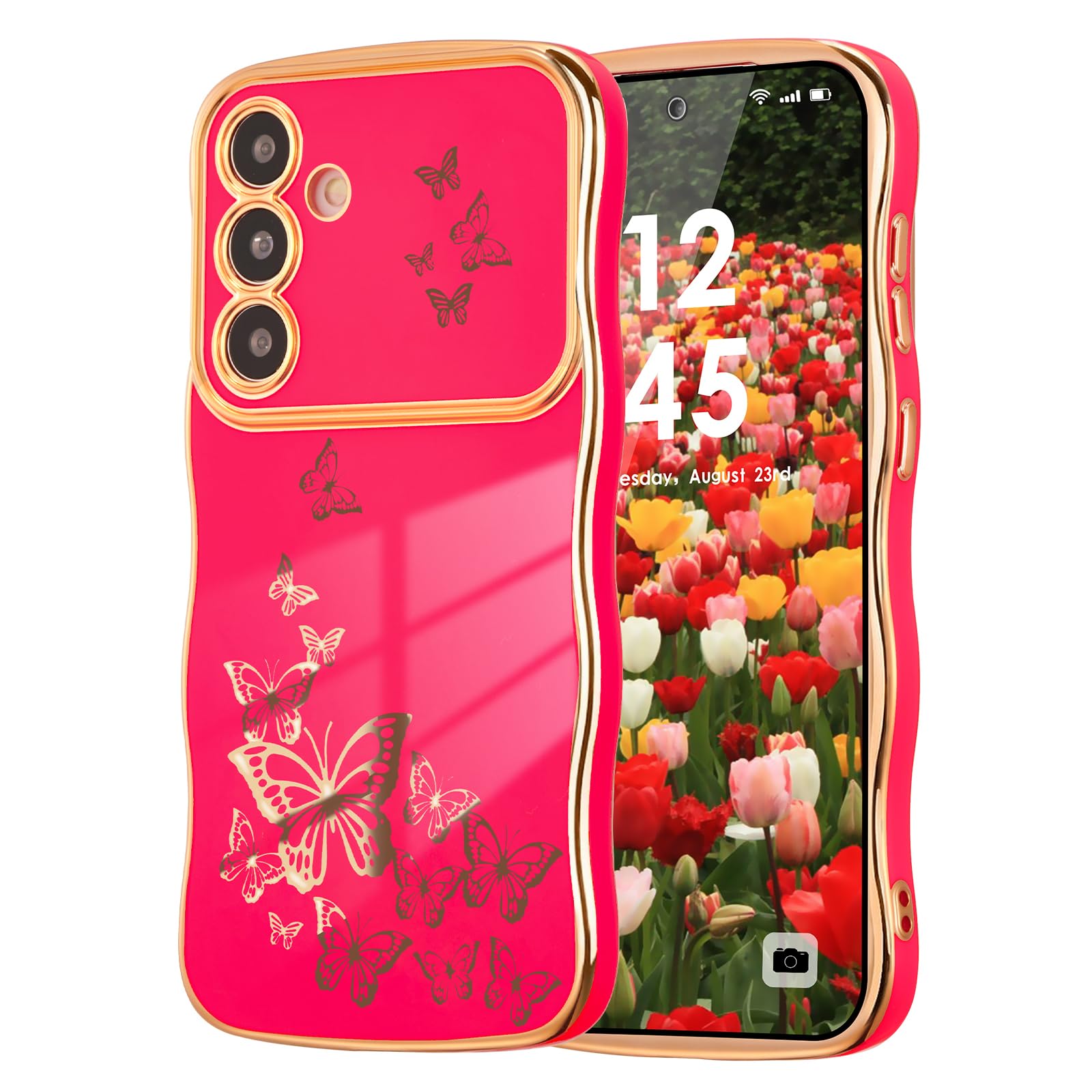 Amazon.com: ZTOFERA for Samsung Galaxy A14 4G/5G Case Cute for Girl Women, Curly Wave Frame ...