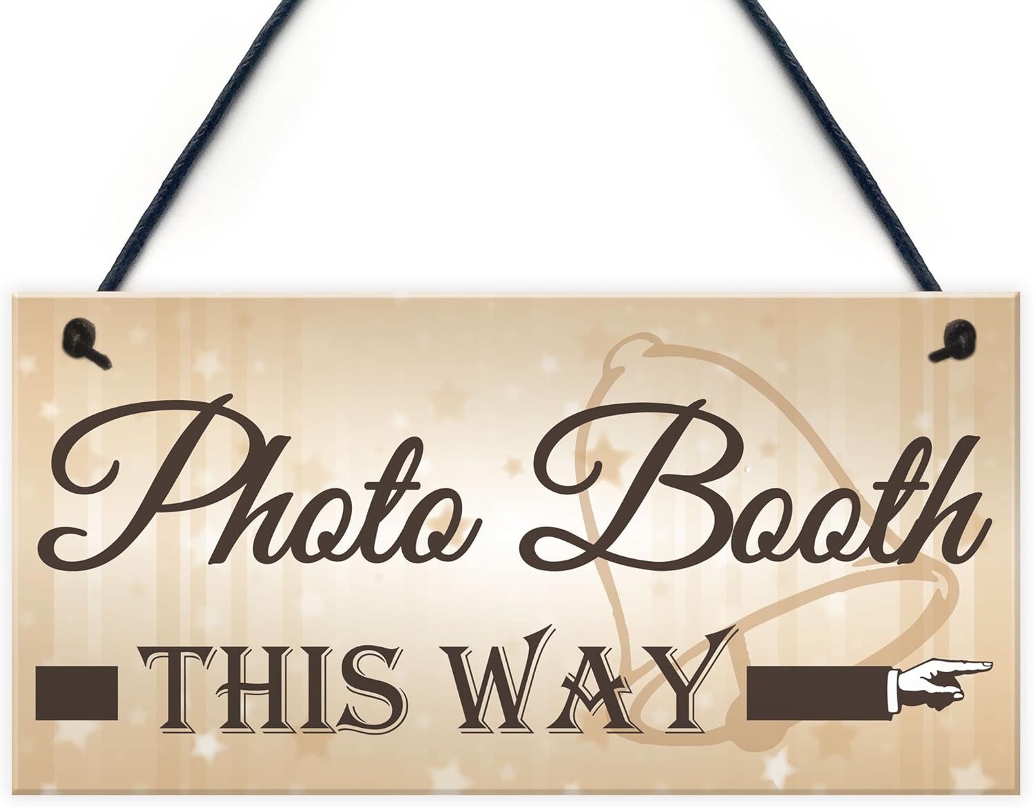 Red Ocean Photo Booth This Way Hanging Wedding Direction Decoration ...