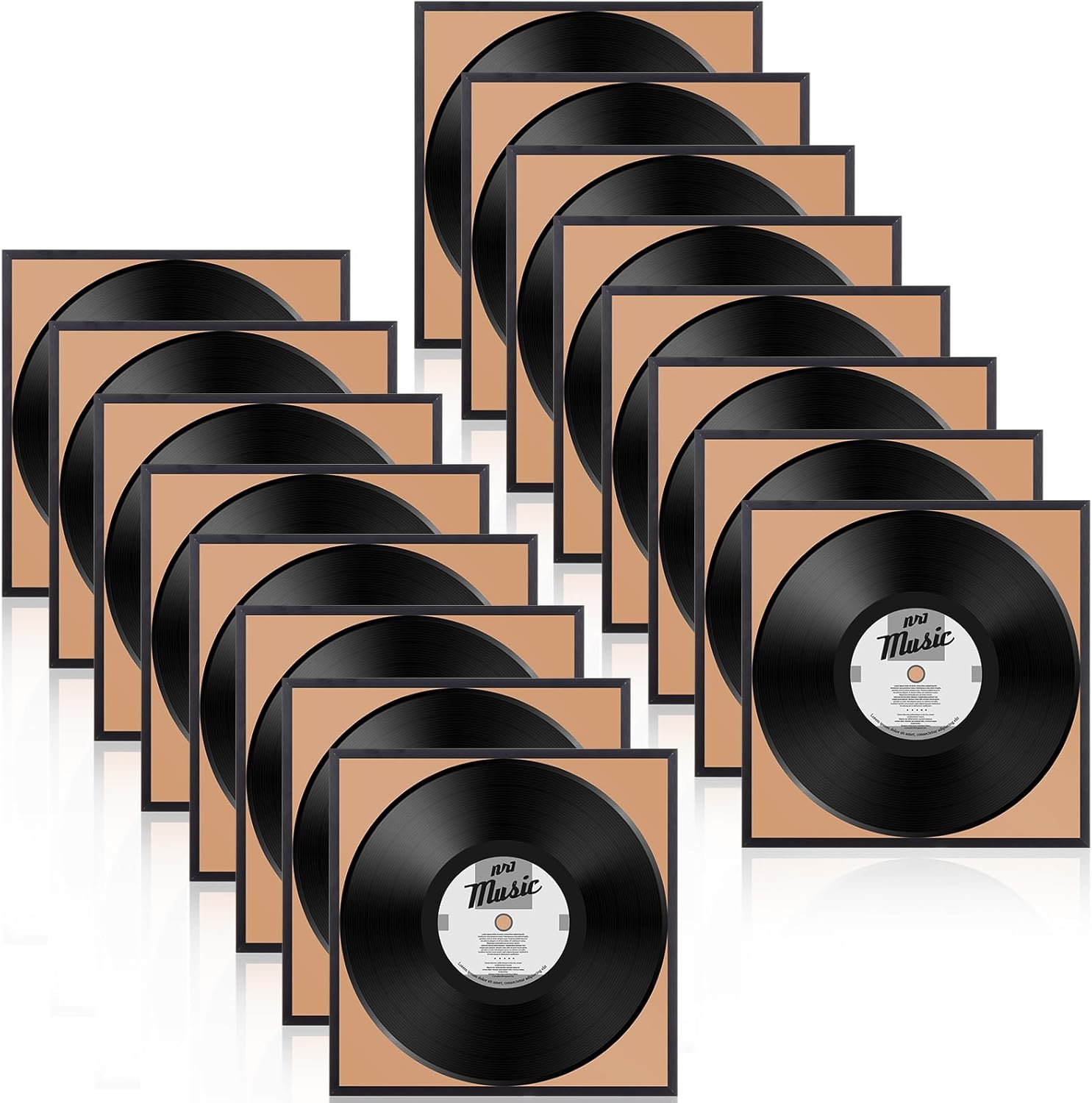 Amazon.com - Geetery 18 Pack Black Vinyl Record Album Frame 12.5 x 12.5 ...