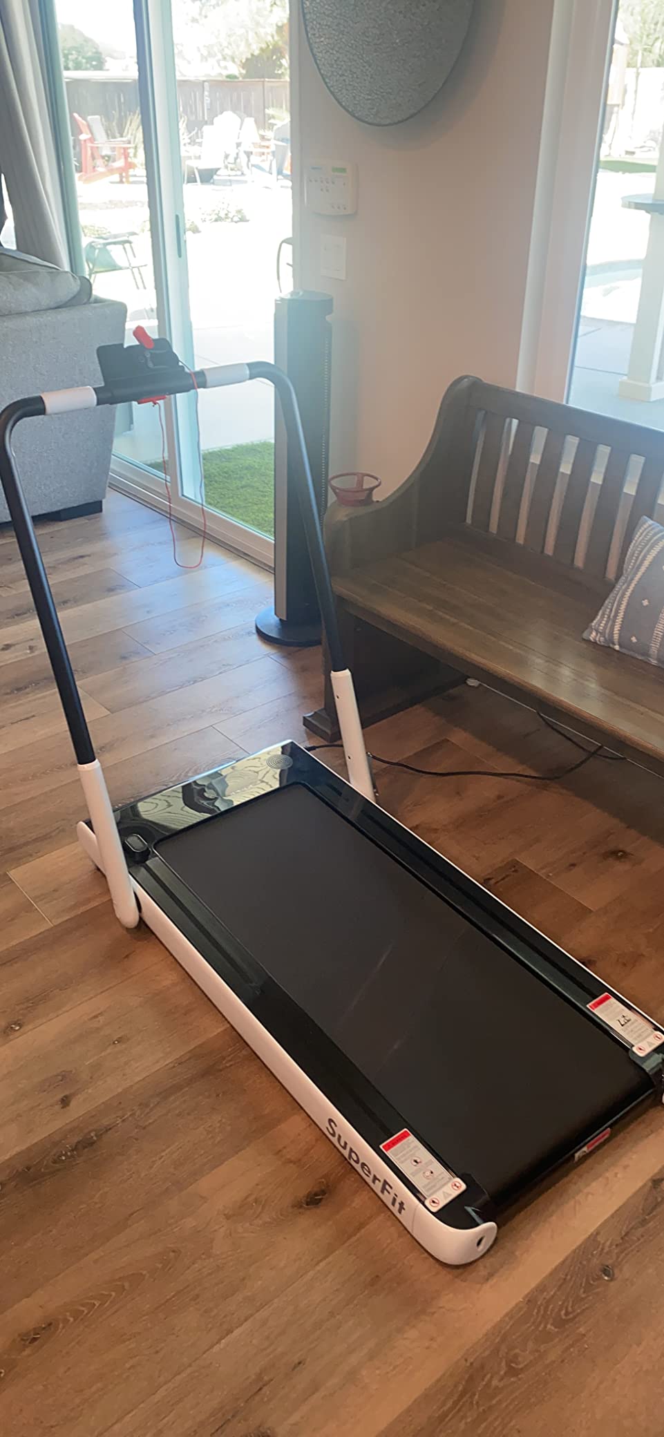 $26/mo - Finance GYMAX Folding Treadmill, 2 in 1 Under Desk Electric ...
