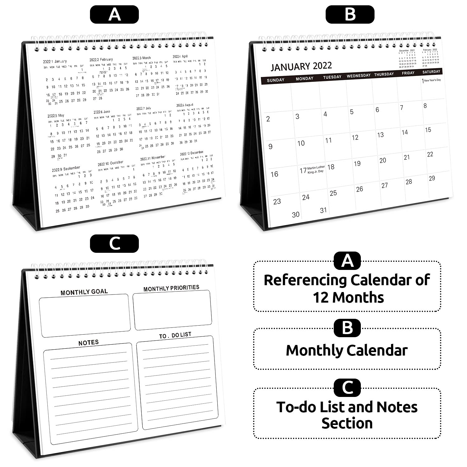 SKYDUE Desk Calendar 2022 Calendar 2022 Small 10 X 8 6 From Now To skydue-desk-calendar-2022-calendar-2022-small-10-x-8-6-from-now-to