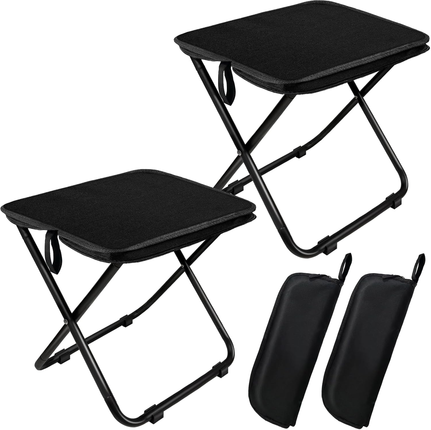 Amazon.com: WITTOL 2 Pack Camping Stool 13 Inch Portable Folding Stool ...