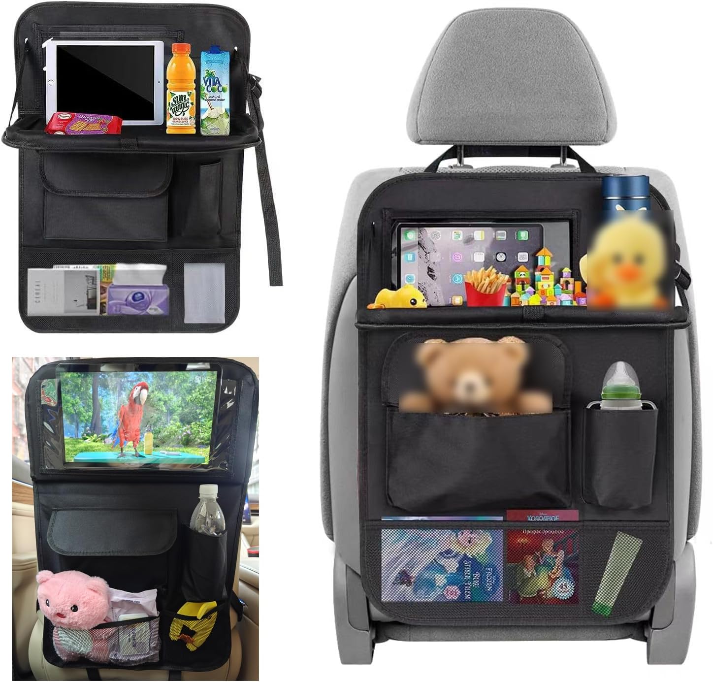 Amazon.com: yuxiaoshi Car Back Seat Organizer with Table Tray, Seat ...