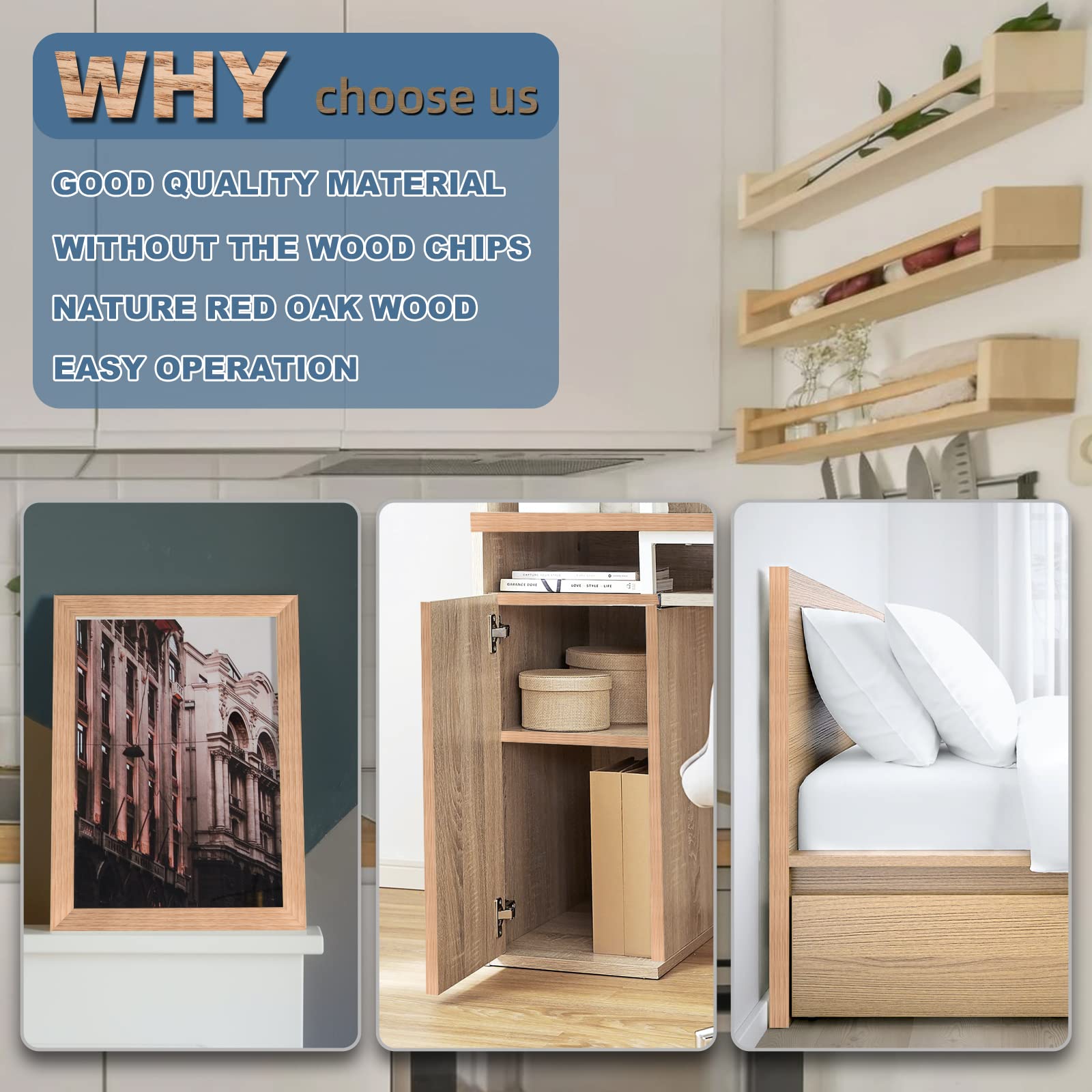 Snapklik.com : Red Oak Edge Banding, 1/2 Inch X 10ft Roll Of Real Wood ...