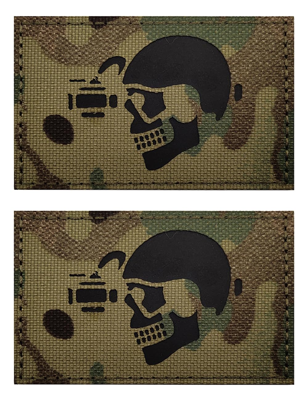 Amazon.com: 2 PCS AliPlus Night Vision Skull Patches IR Infrared ...