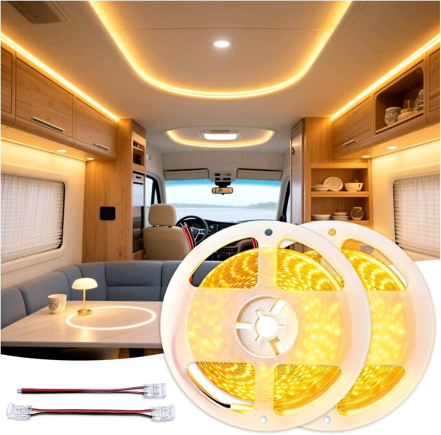 Amazon.com: 16.4 ft RV Strip Lights Interior LED Strip Light 3000K 12V ...