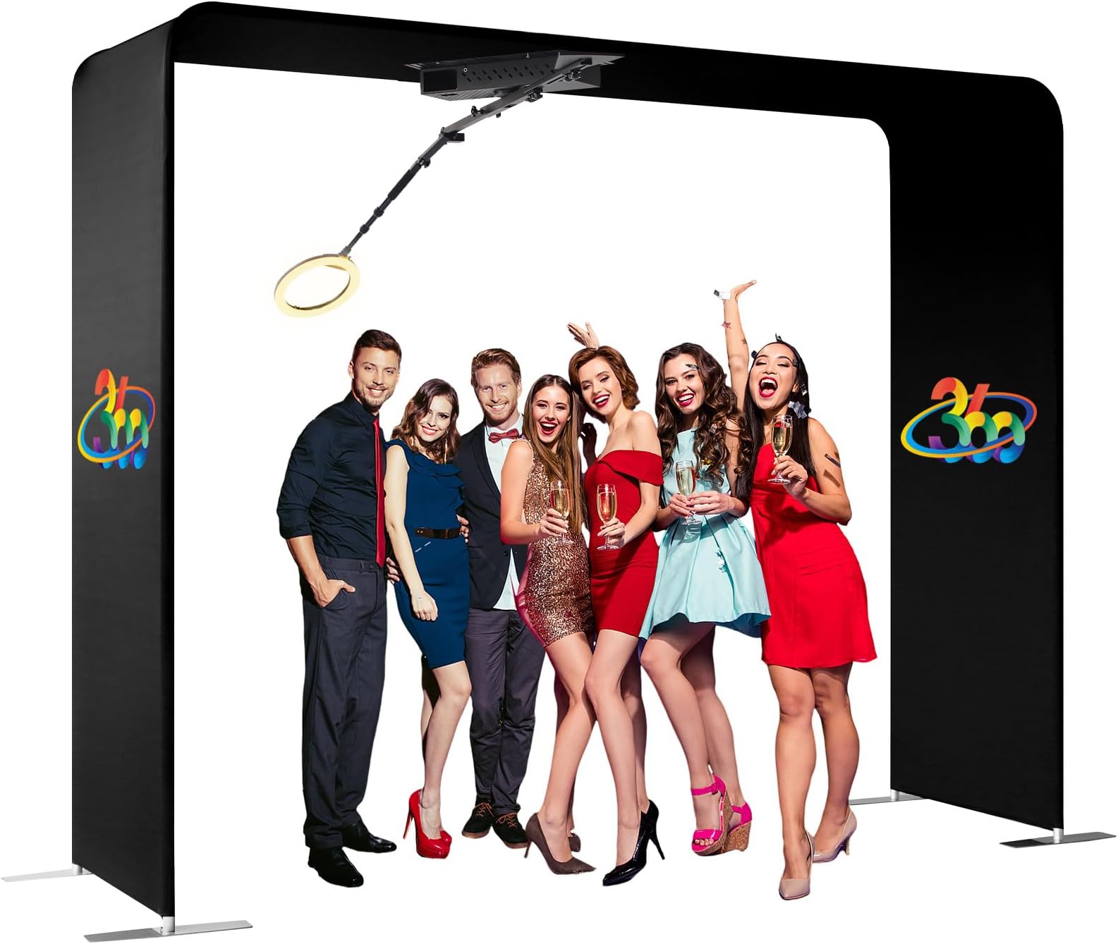 Amazon.com: NETSOLAR Overhead 360 Photo Booth Rotating Machine for ...