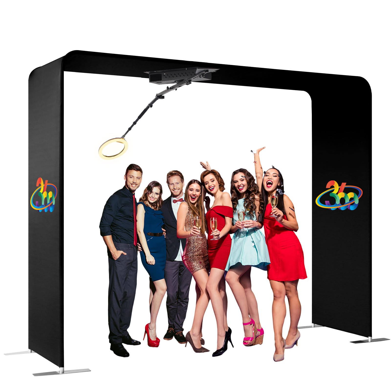 Amazon.com: NETSOLAR Overhead 360 Photo Booth Rotating Machine for ...