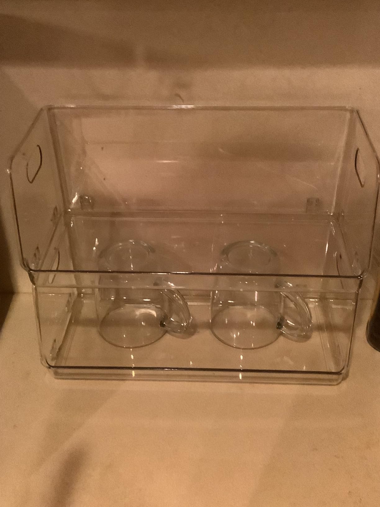 Amazon.com: Beveetio Clear Mug Holder, 2 Pack Coffee Cup Holder for ...