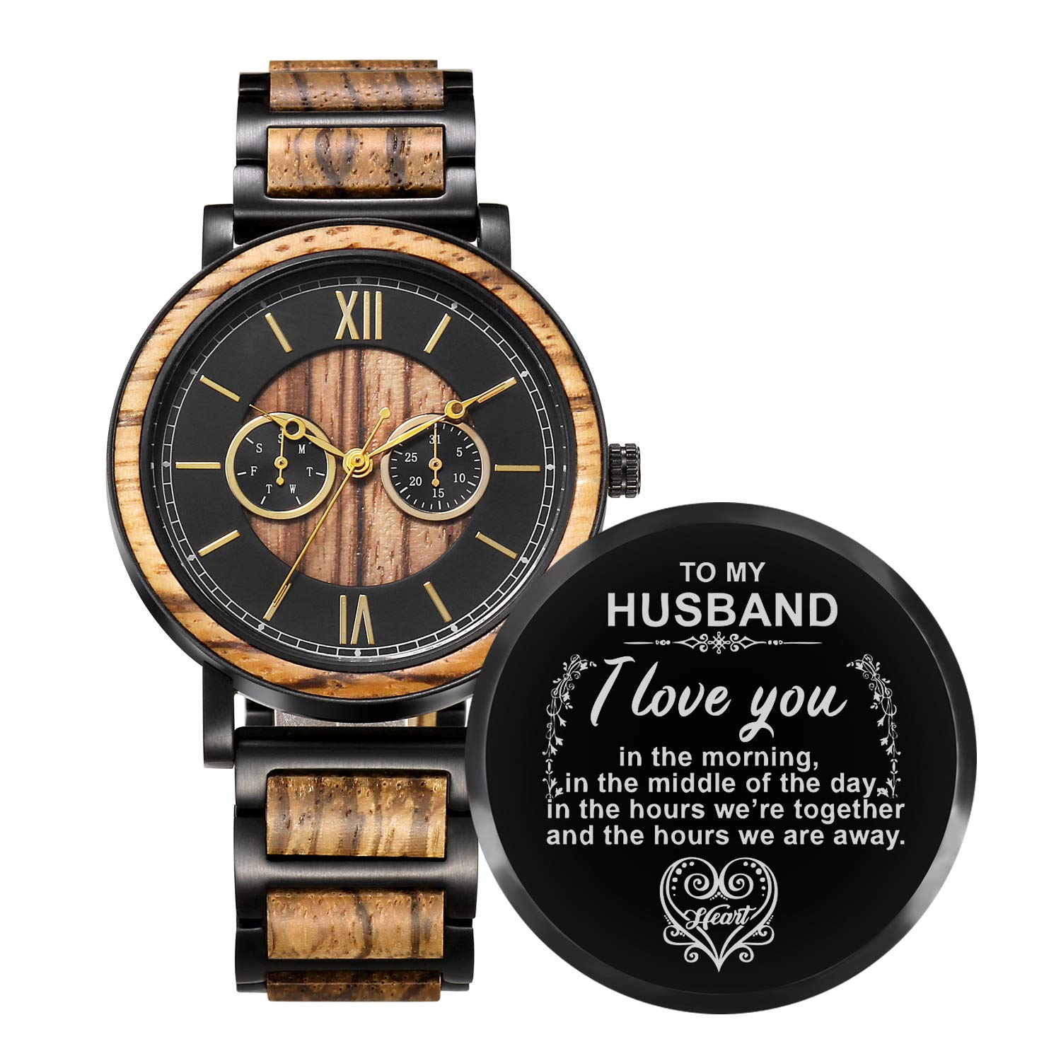Kenon Engraved Wooden Watch for Boyfriend My Man Fiancé Husband ...