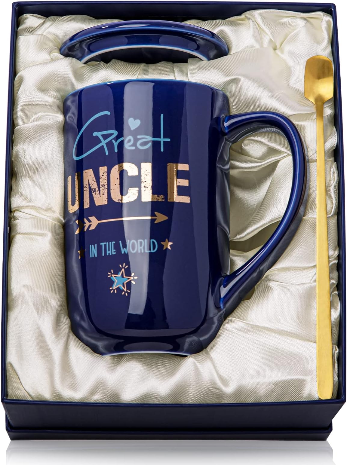 Amazon.com: Onebttl Uncle Gifts Coffee Mug with Golden Badge from Niece ...