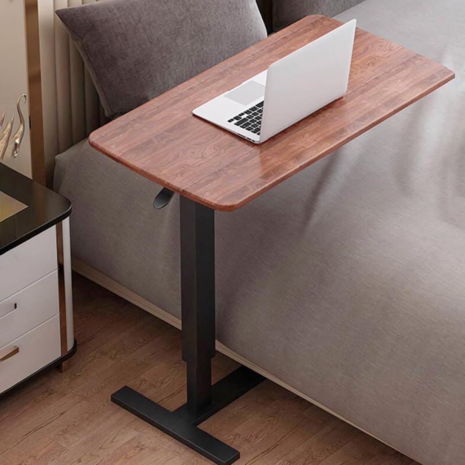 Amazon.com: BeGyoku Overbed Table Hospital Bed Table,Pneumatic Mobile ...