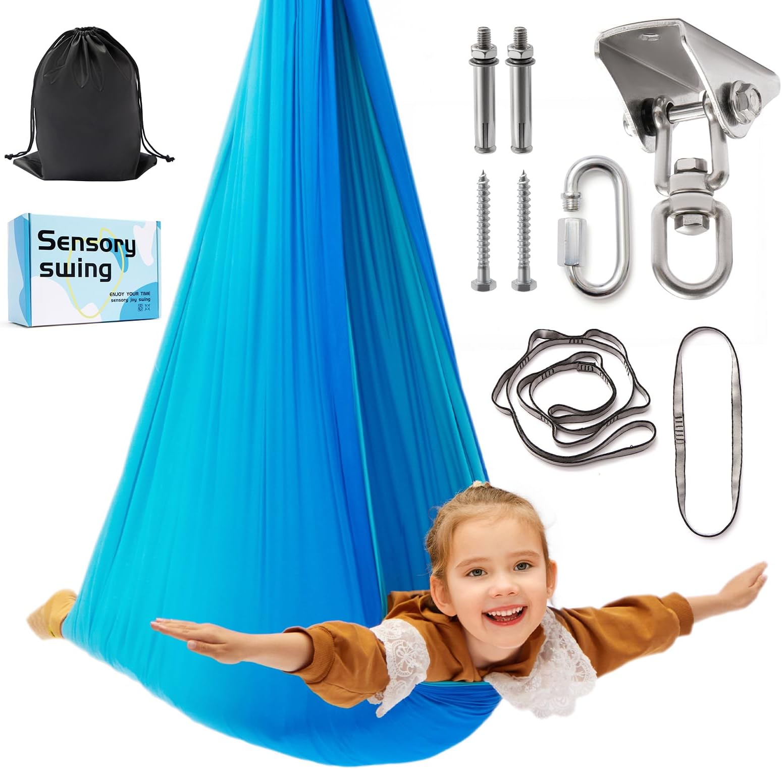 Amazon.com: DINIC Sensory Swing for Kids Indoor and Outdoor, Sensory ...
