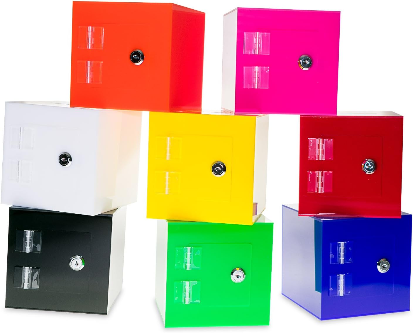 Buy Source One Premium Acrylic Cube Donation Box with Deluxe Rear Open ...