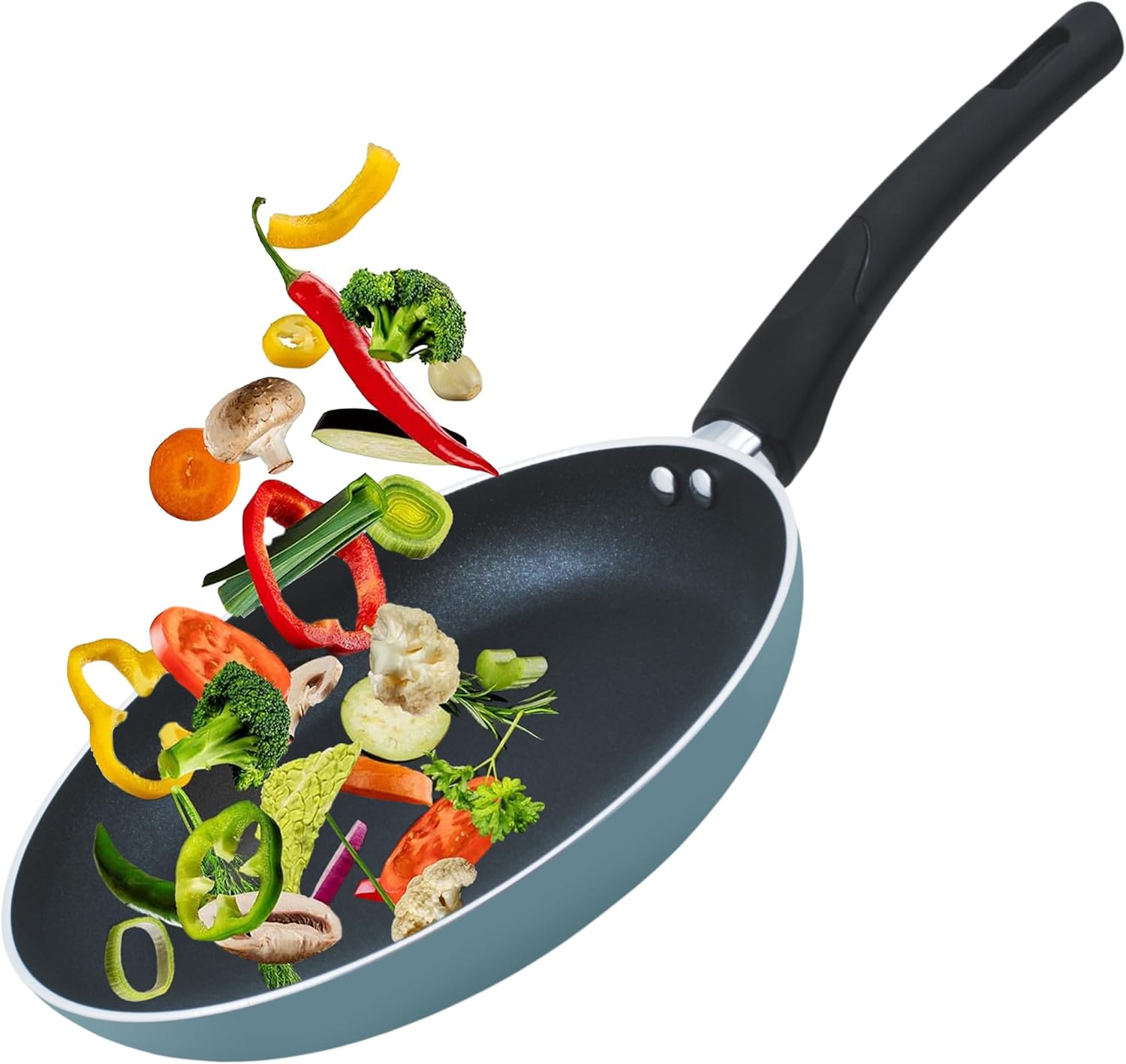 Kitchen King Aluminum Non-Stick Omelette Pan - Cool Touch Handle, Oven ...