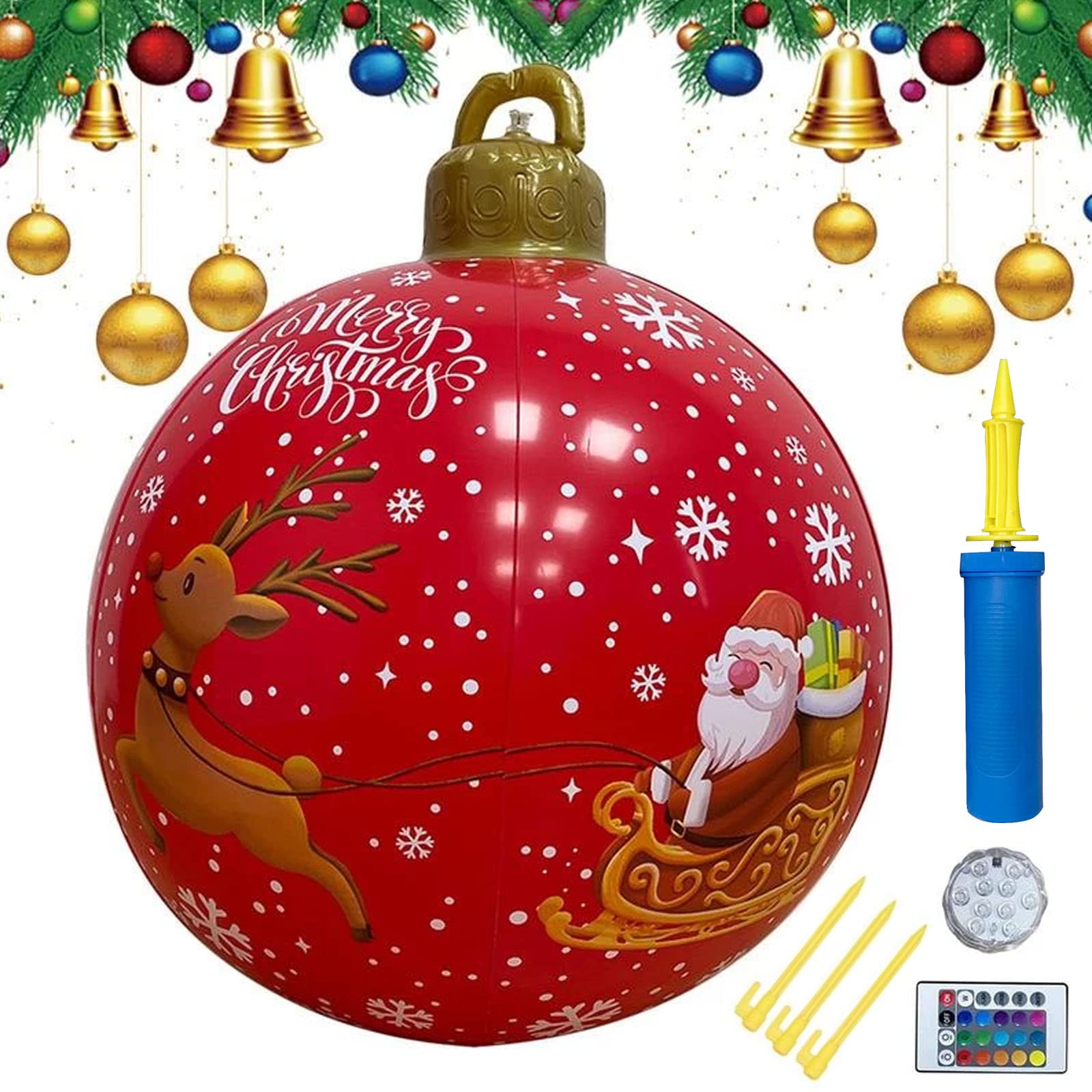 Amazon.com: 1PCS PVC Inflatable Christmas Ball with Electric Air Pump ...