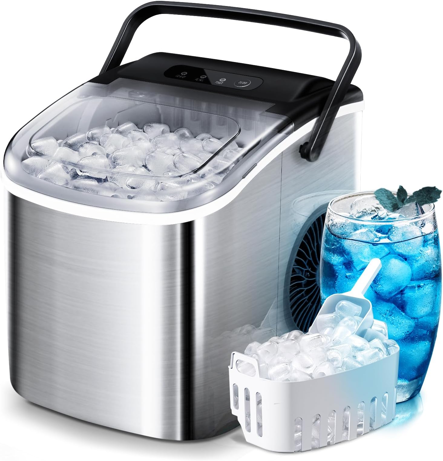 Amazon.com: Iceman Dual-Size Ice Maker Countertop - Portable Ice ...