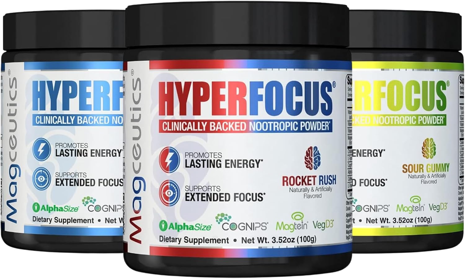 Amazon.com: Magceutics Hyperfocus 10-in-1 Nootropic Brain Supplement Powder, Improve Cognitive ...