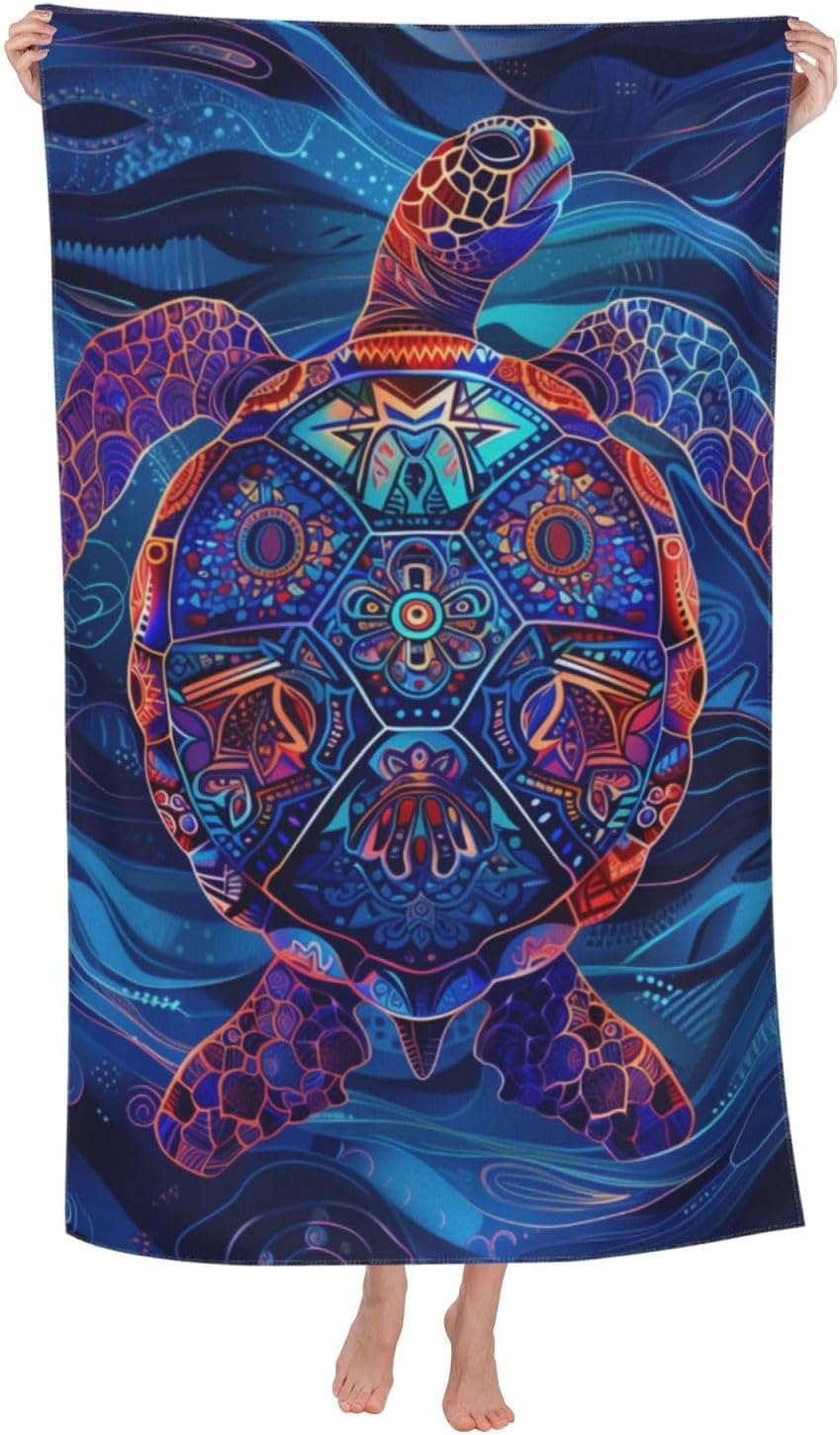 Amazon.com: Zhanmai Sea Turtle Beach Towel Microfiber Turtle Towel 30 x ...