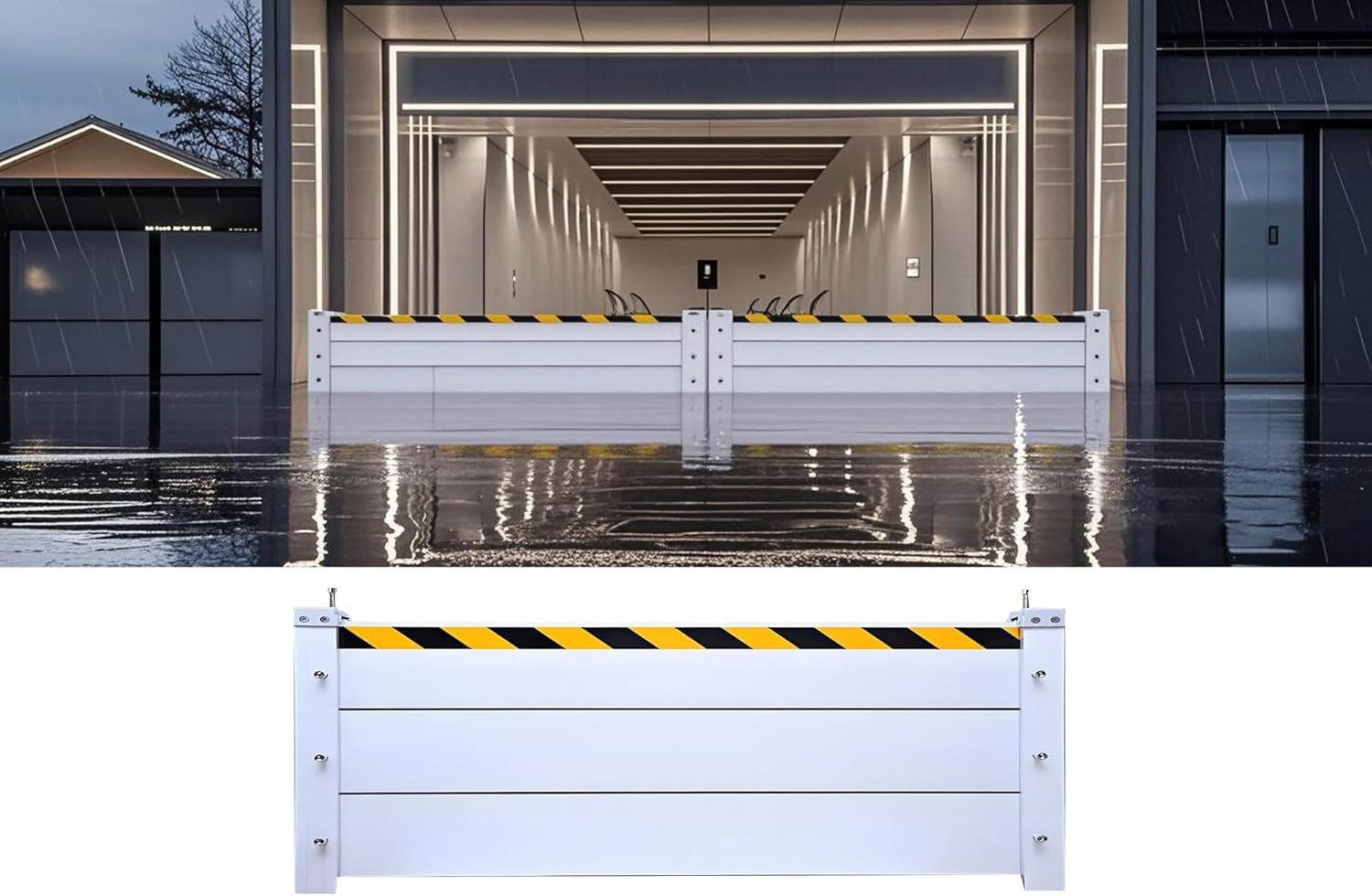 Garage Water Barrier Flood Barrier - for Home Removable Flood Barriers ...