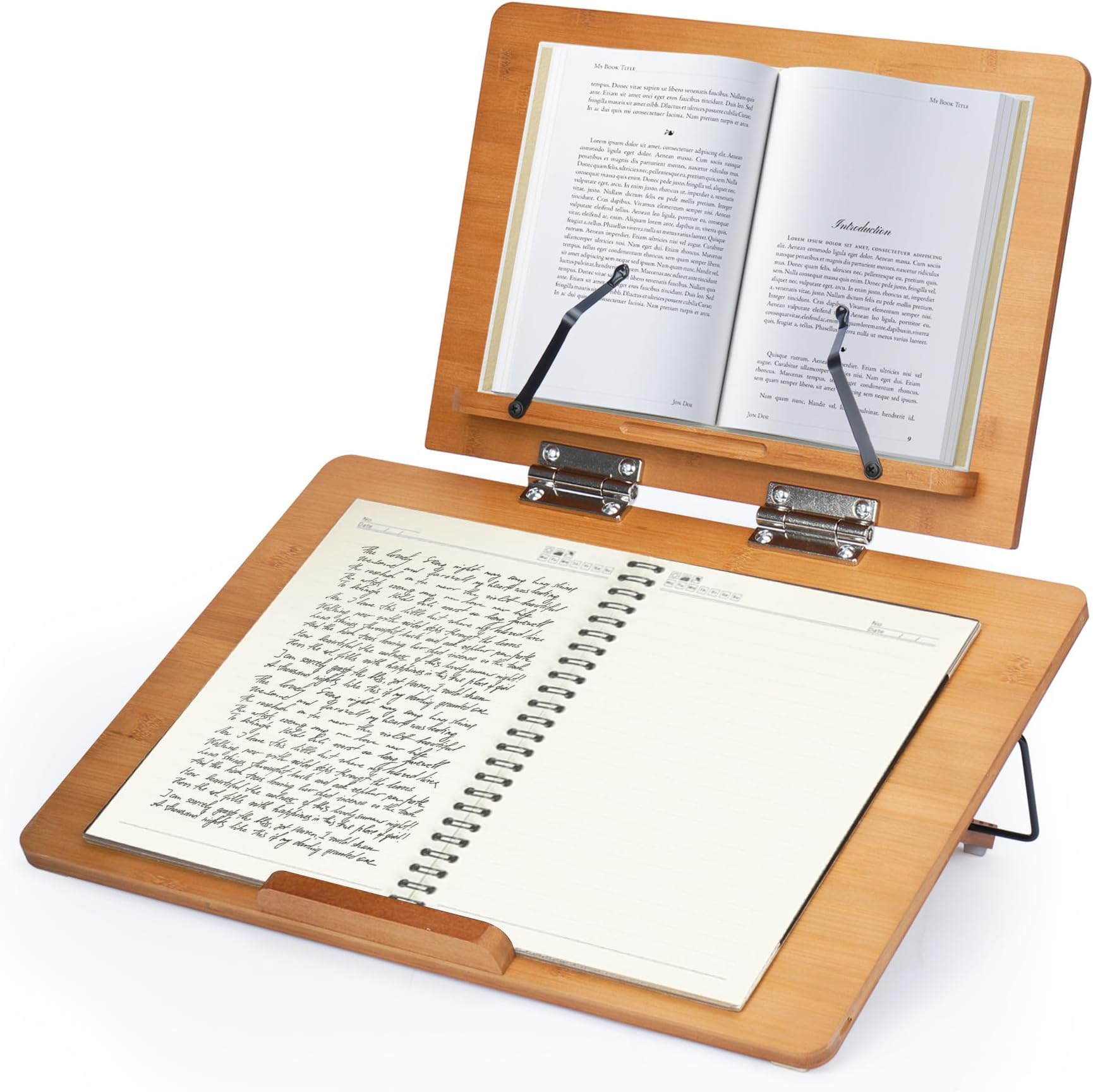 Amazon.com : Adjustable Acrylic Book Stand for Reading, UPERGO Book ...